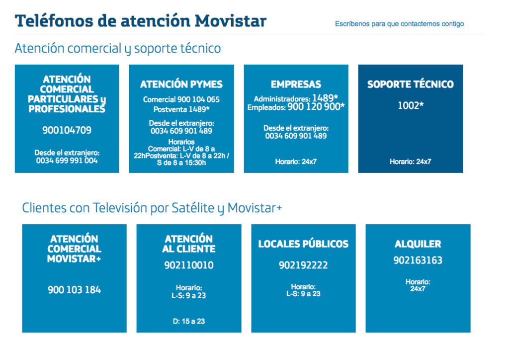 Teléfono Movistar de Atención al Cliente - Tecmoviles